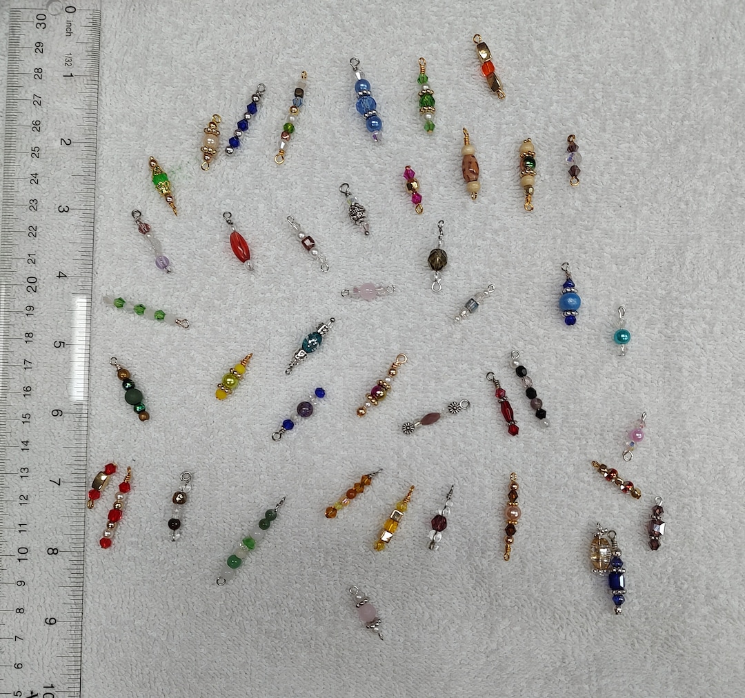 20 SMALL Bead Dangles, Journal Charms, Beaded Journal Charms, Journal ...
