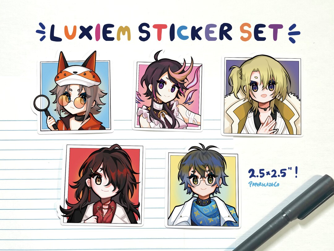 Nijisanji Luxiem Boys Cute Sticker Set - Etsy
