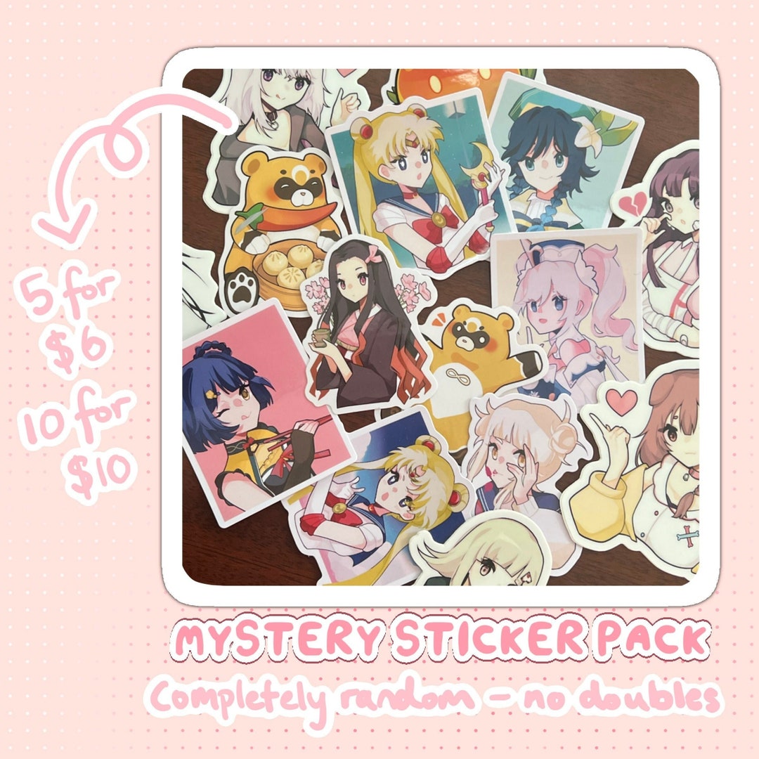 Cute Anime and Genshin Random Mystery Sticker Pack - Etsy