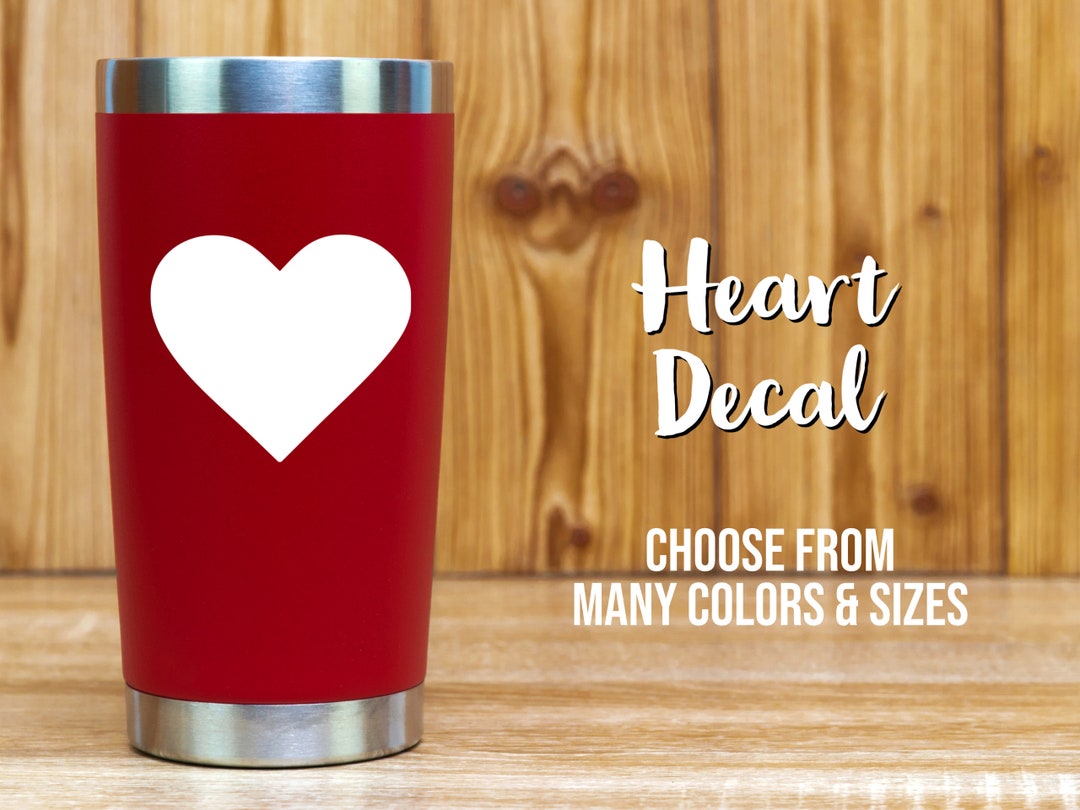 Heart Vinyl Decal, Outdoor Vinyl, Multiple Colors, Sizes, Laptop Decals ...