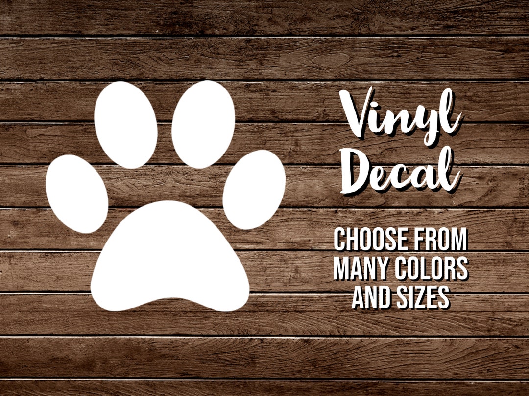 Paw Print Decal, Dog Print Decal, Animal Print Decal, Dog Decal, Paw ...