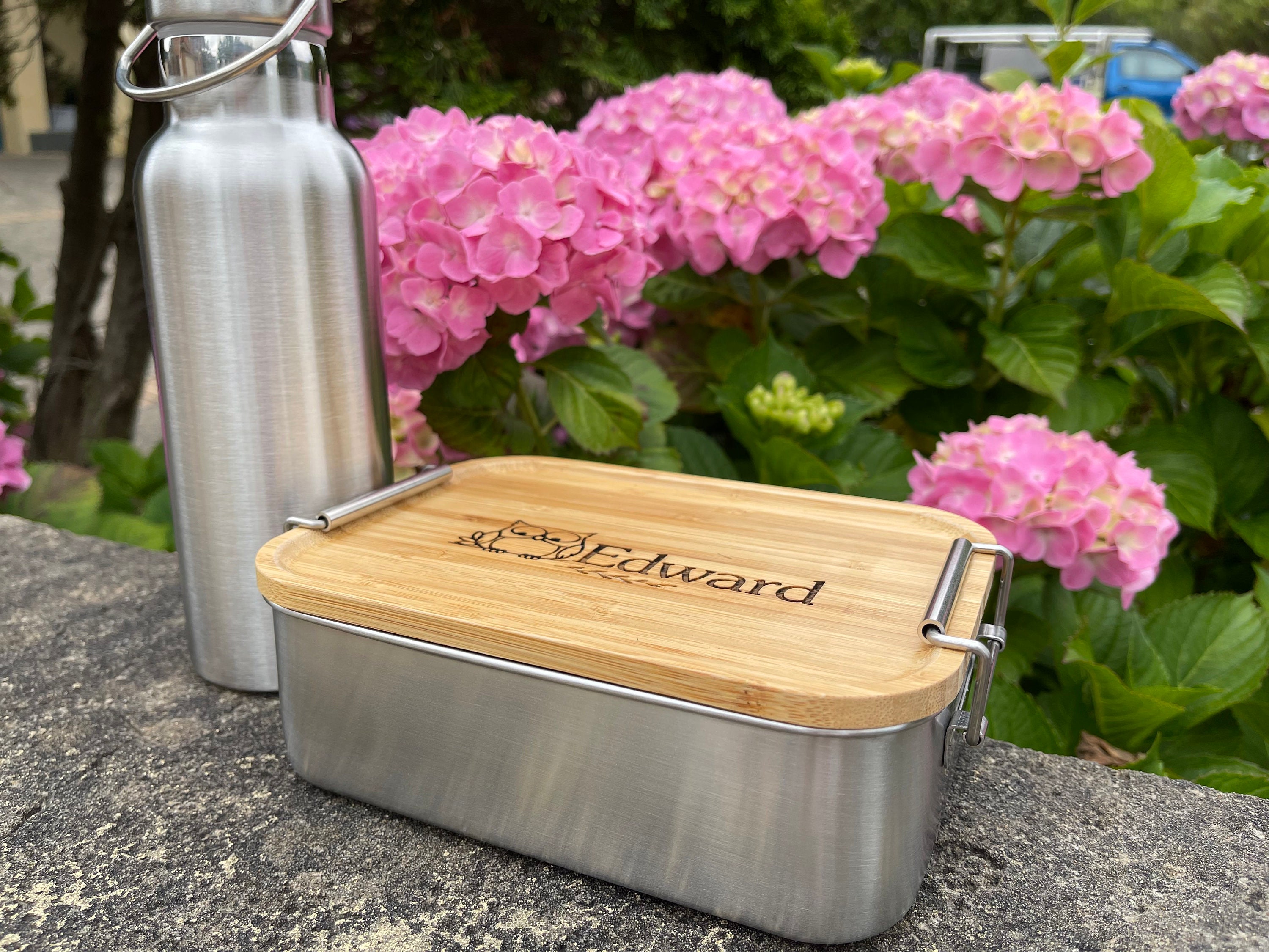 Personalised Lunch Box Engraved Bamboo Lunchbox Kids Lunch - Etsy