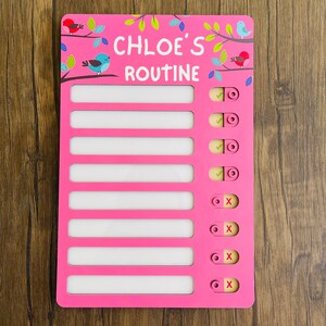 Personalized Kids Routine Chart Daily Visual Schedule for Children ...