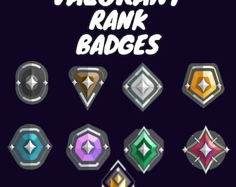 Valorant Ranked Sub Badges for Twitch , Kick , Discord Iron Gold ...
