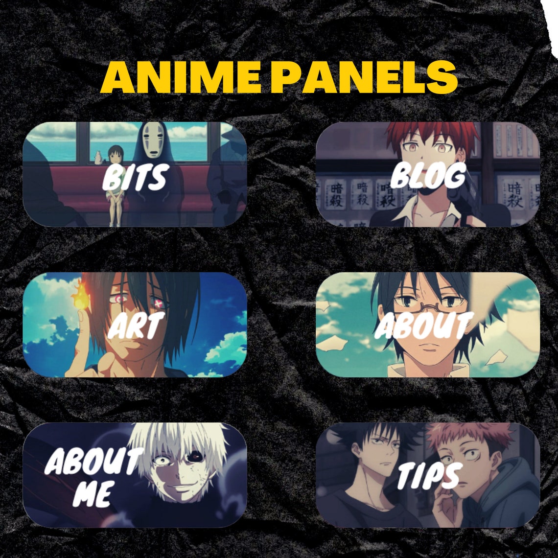 33 NEW Anime Twitch Panels With Rounded Corners 33 Panels About, Links ...