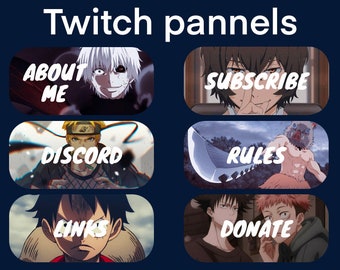 Anime Twitch Panel | Etsy UK