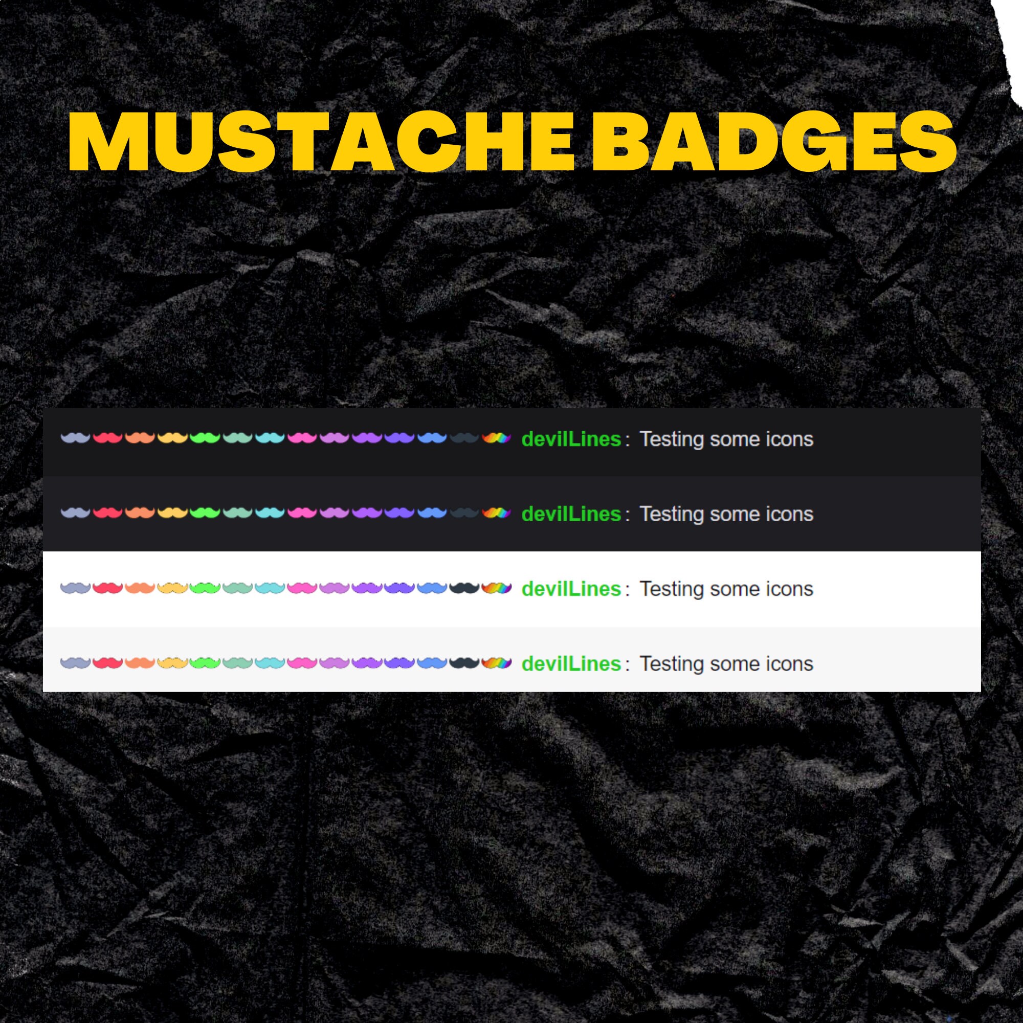 Moustache Badges 14 Twitch Badges Easy to Use Ready to Use - Etsy
