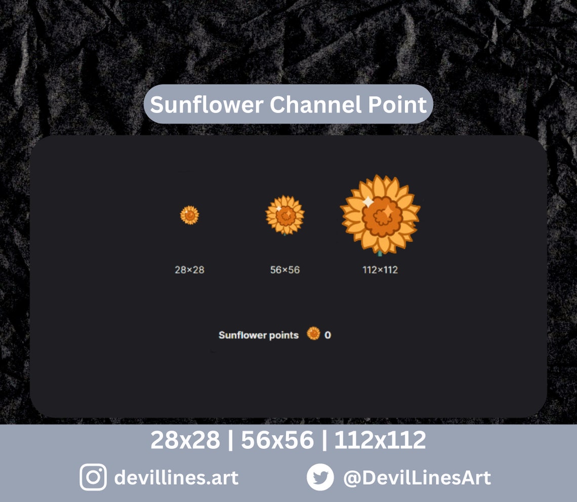 Twitch Sunflower Emote Channel Point Badge Streamer - Etsy