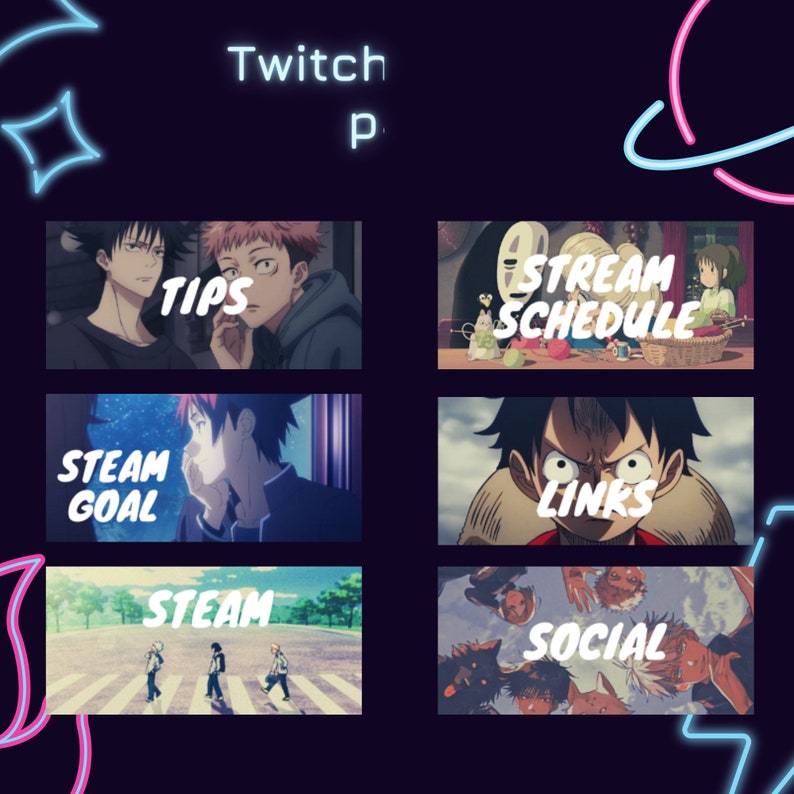 33 Anime Twitch Panels 33 Panels About, Links, Discord, Rules, Donate ...