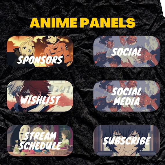33 NEW Anime Twitch Panels With Rounded Corners 33 Panels - Etsy