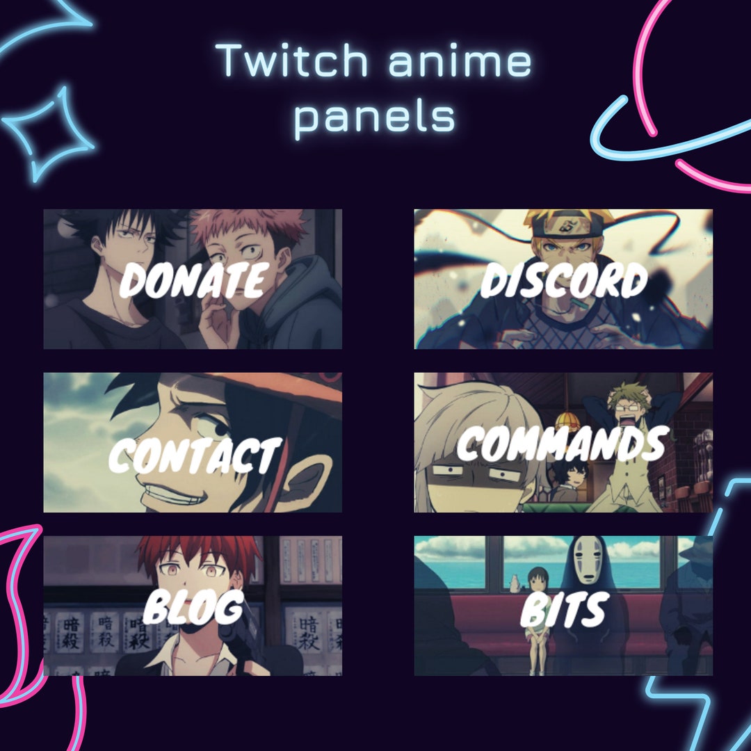 33 Anime Twitch Panels 33 Panels About Links Discord - Etsy