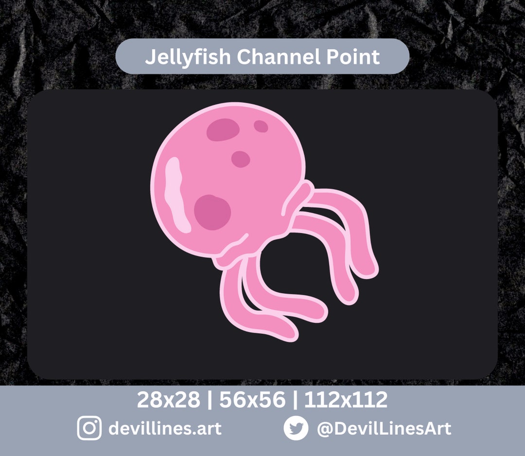 PINK Jellyfish Channel Point Spongebob Channel Point Instant Download ...