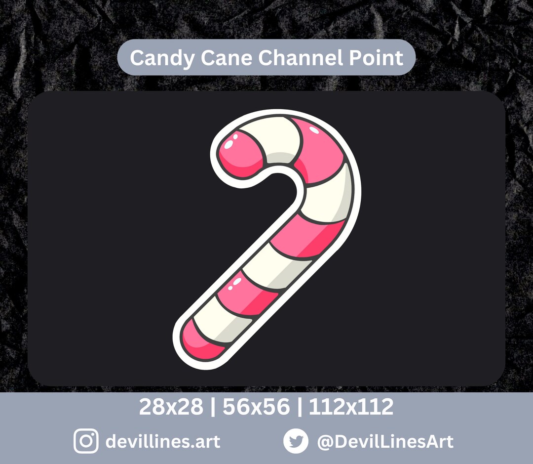 PINK Candy Cane Channel Point Christmas Channel Point Christmas ...