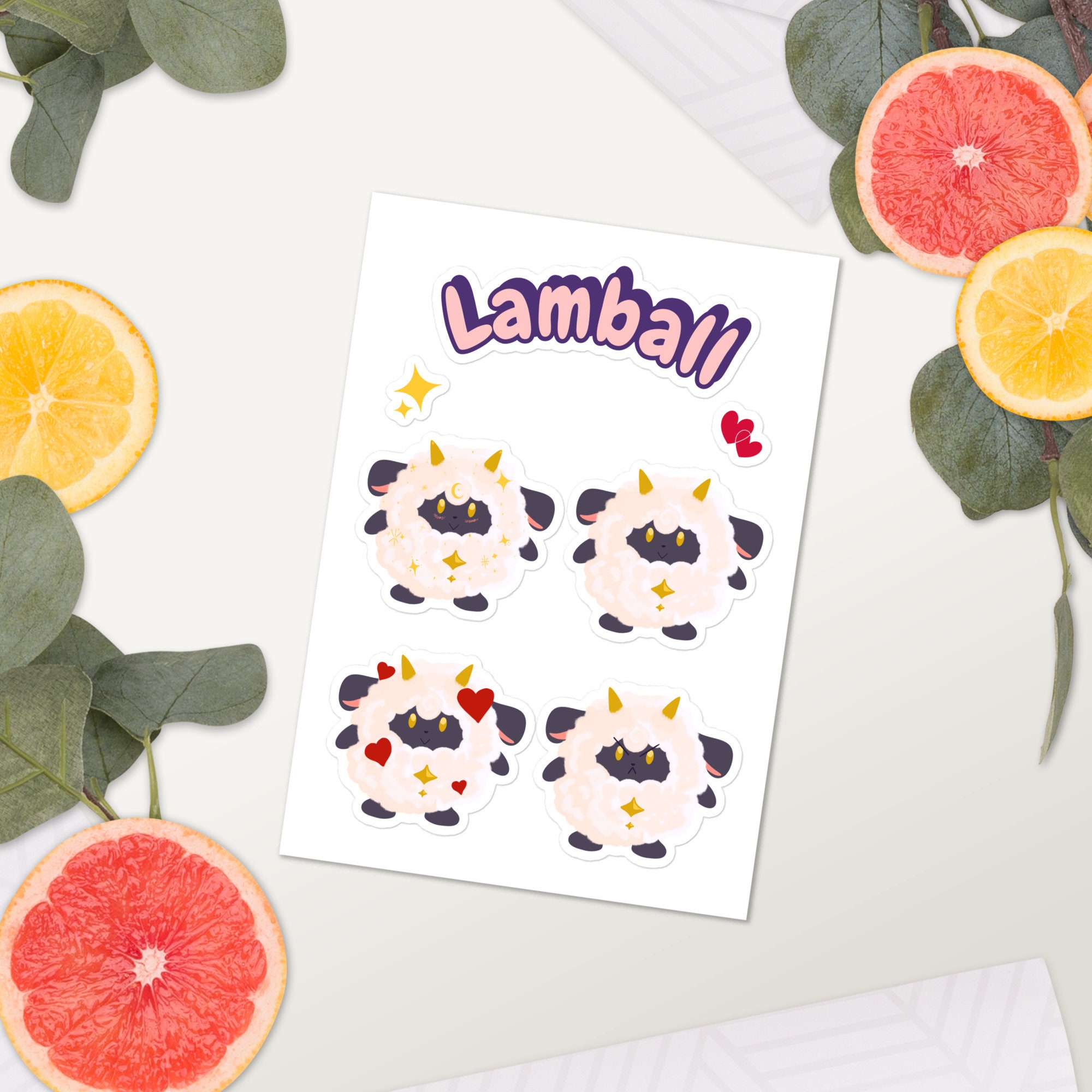 Palworld Lamball Cute Sticker Sheet - Etsy