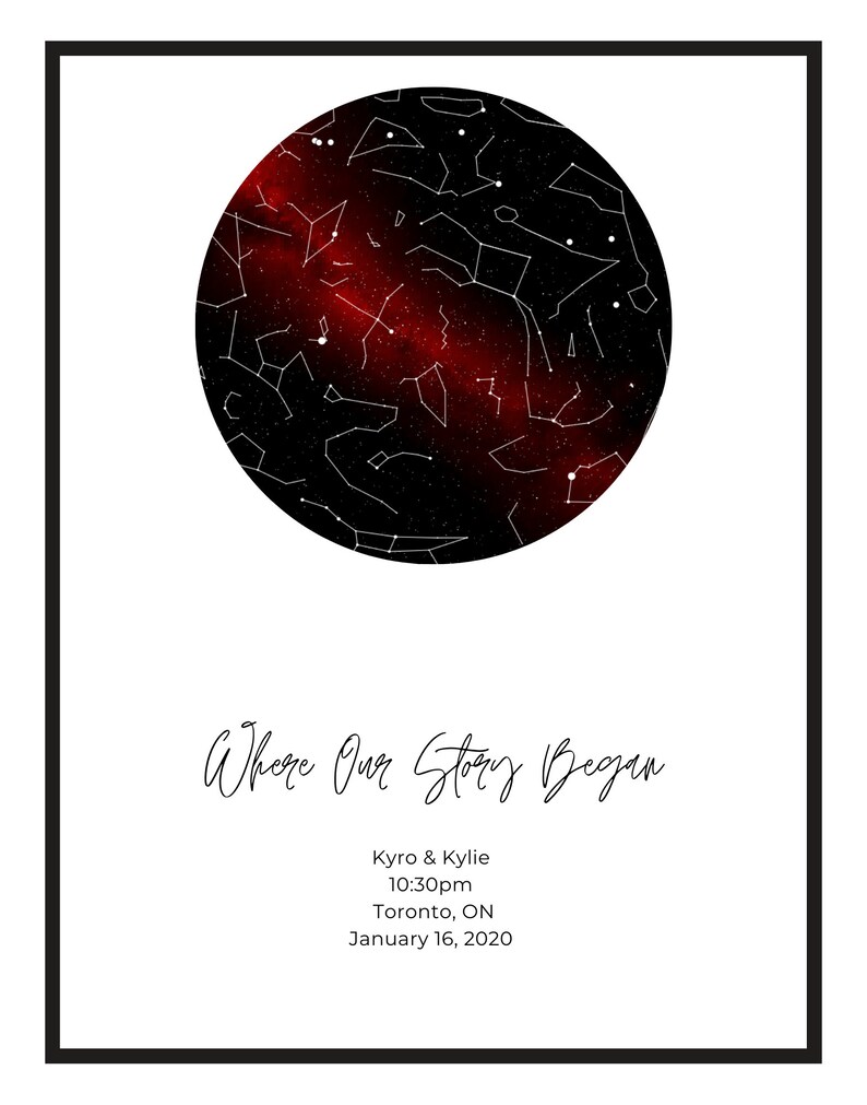 Customizable Star Maps Personalized Galaxy Print Star Map - Etsy