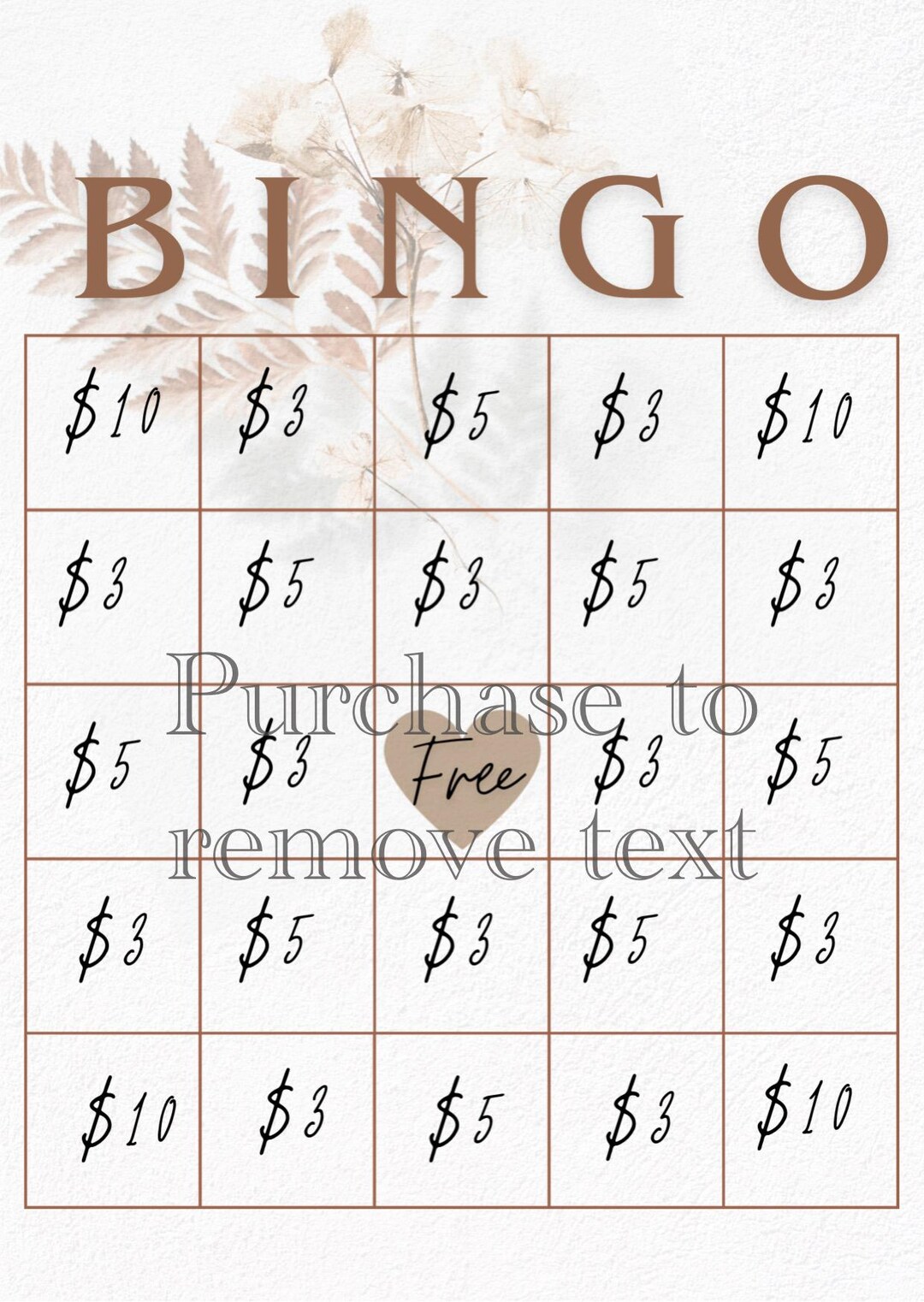Social Media Bingo Fundraiser Template - Etsy