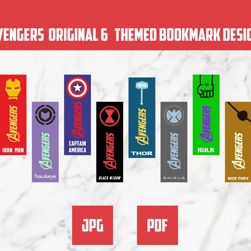Avengers Bookmark - Etsy