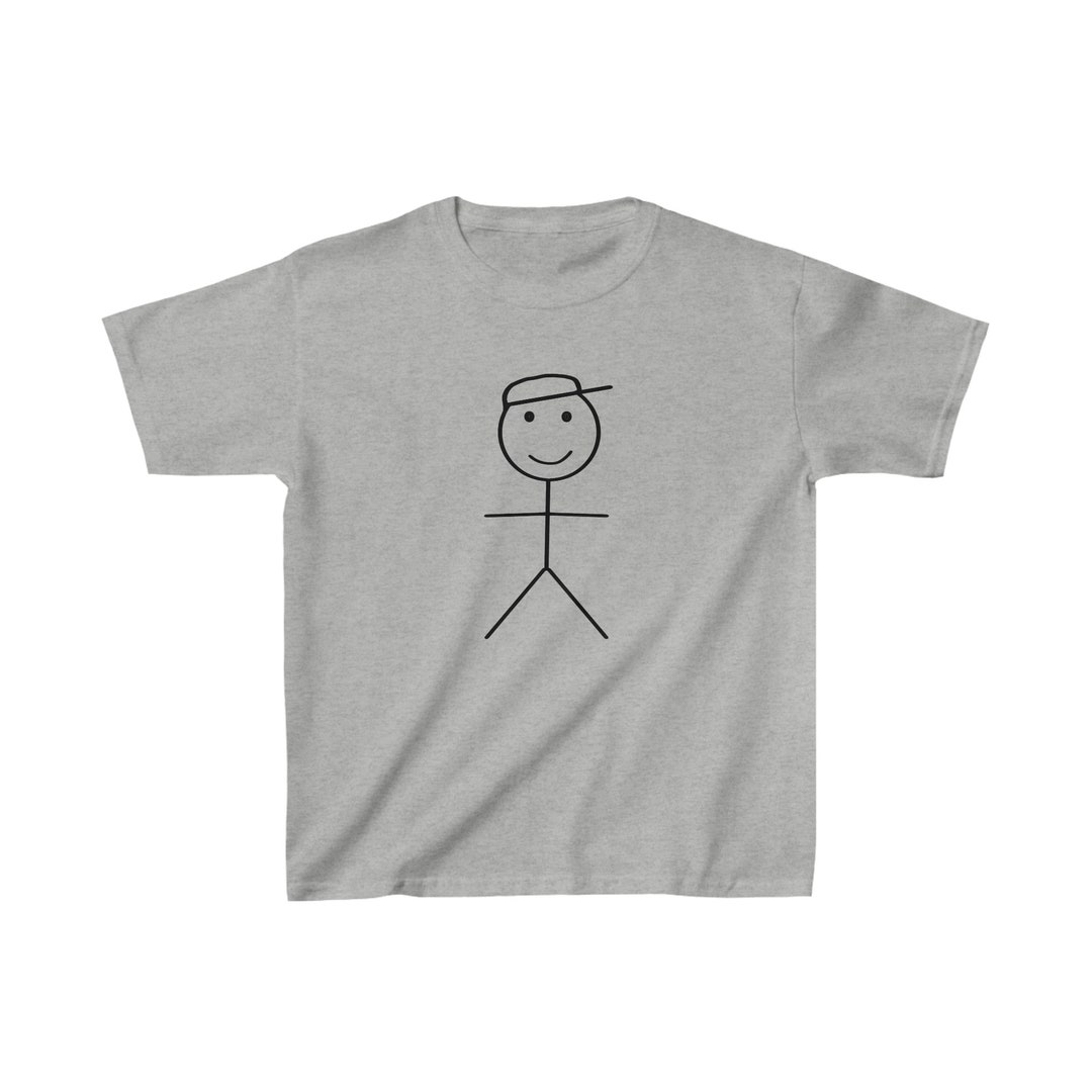 Fun Simple Stick Figure Boy, T-shirt Gift Stick Boy, Kid's Tee, Stick ...