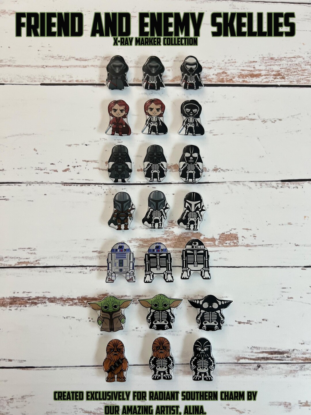 Friend & Enemy Skellies X-ray Marker Collection - Etsy