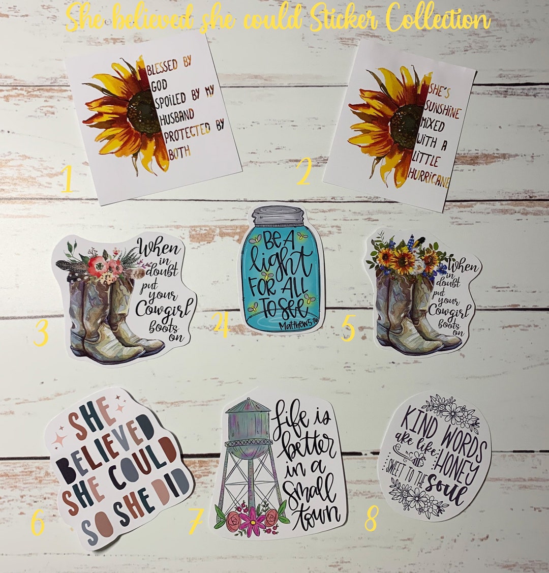 She Believed She Could Sticker Collection - Etsy