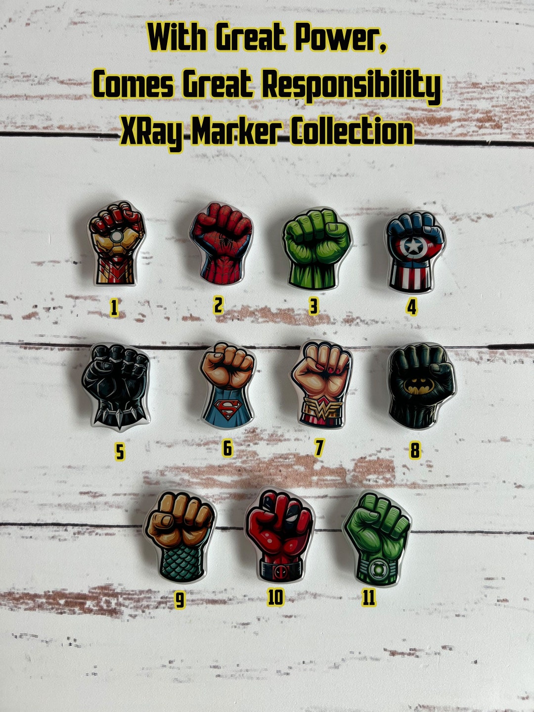 Hero X-ray Marker Collection - Etsy