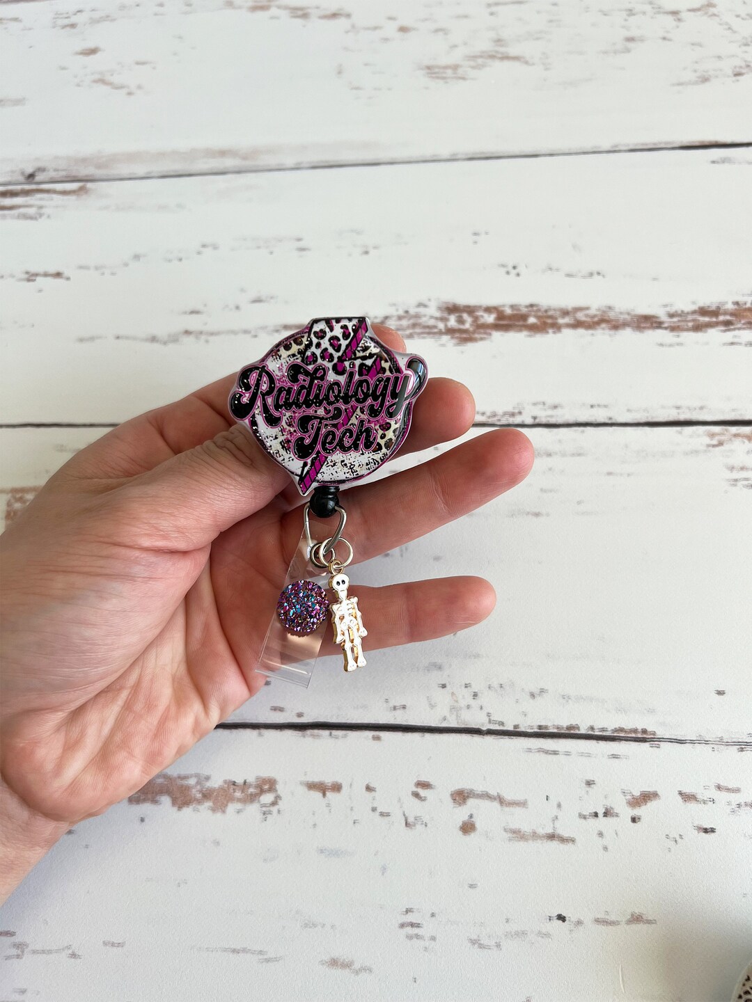 Cute Radiology Lightening Bolt Badge Reel - Etsy