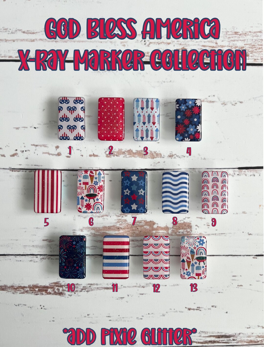 God Bless America X-ray Marker Collection - Etsy