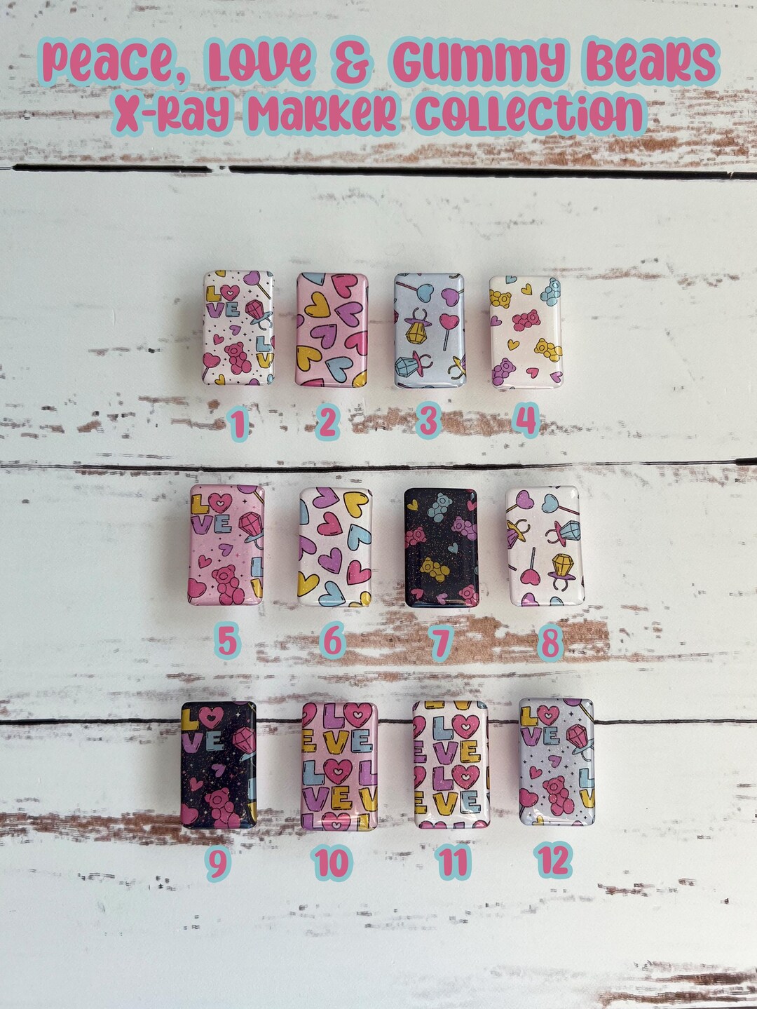 Peace, Love and Gummies X-ray Marker Collection - Etsy