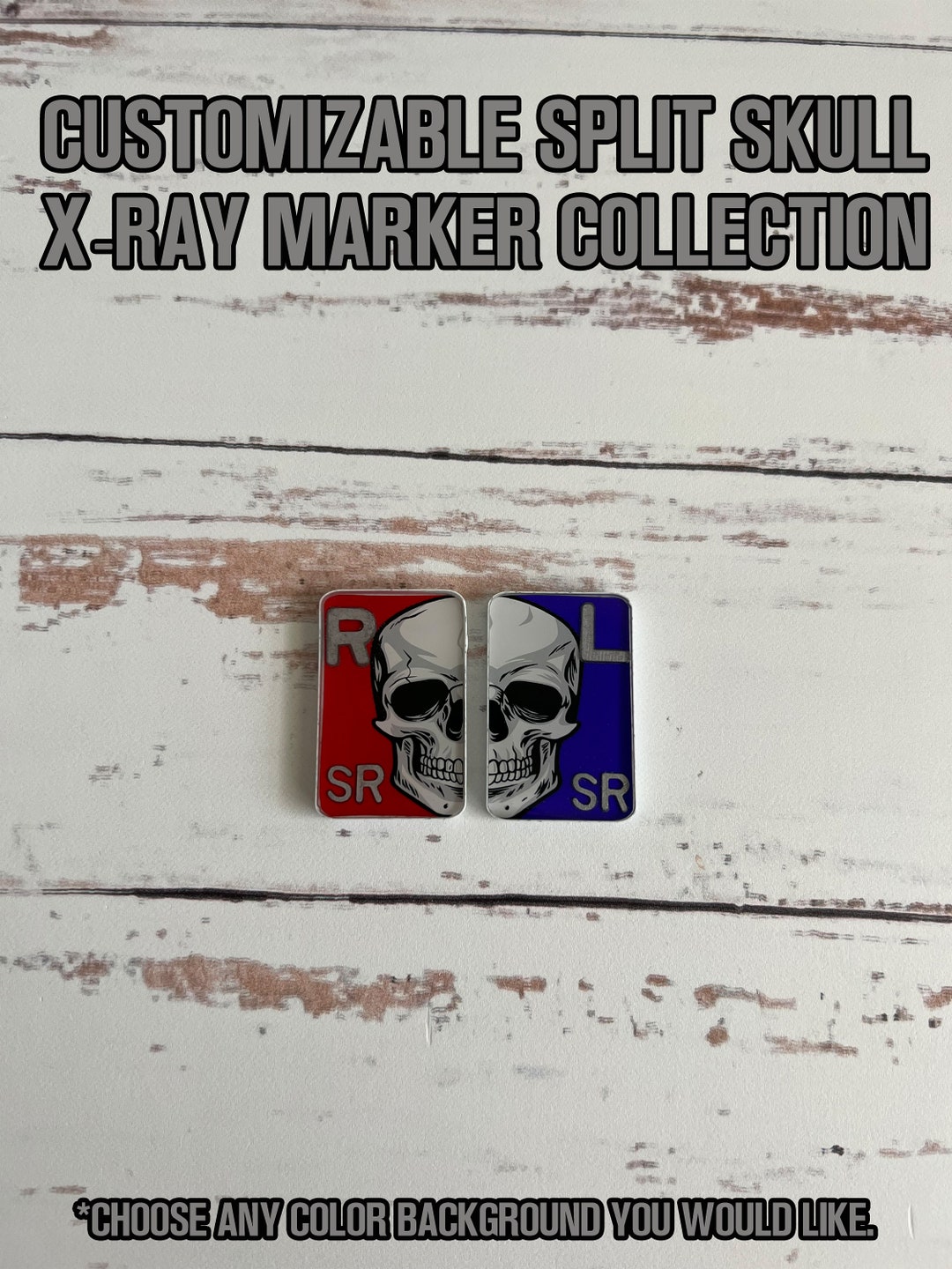 Customizable Split Skull X-ray Marker Collection - Etsy