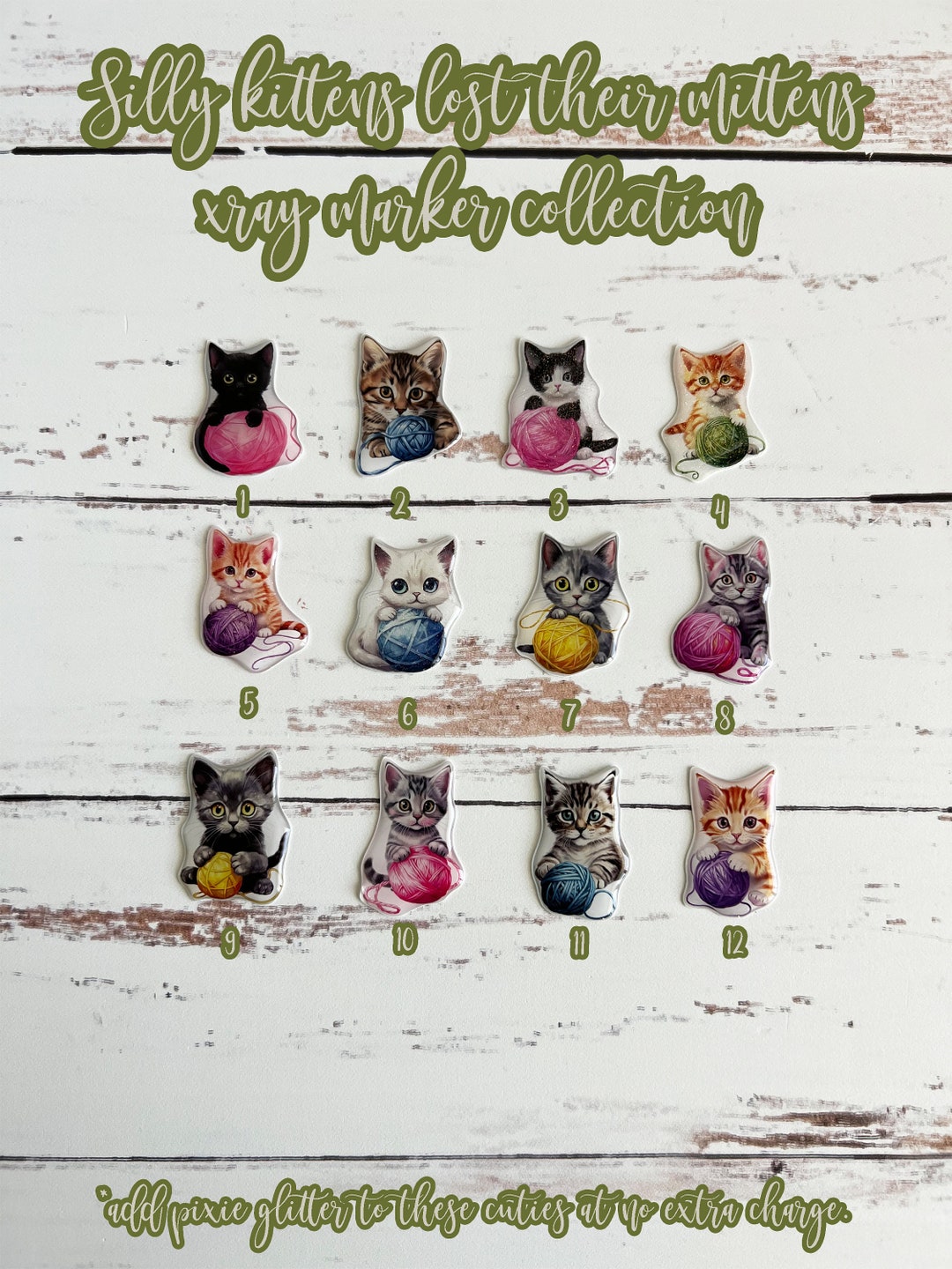 Silly Kittens Lost Their Mittens X-ray Markers - Etsy