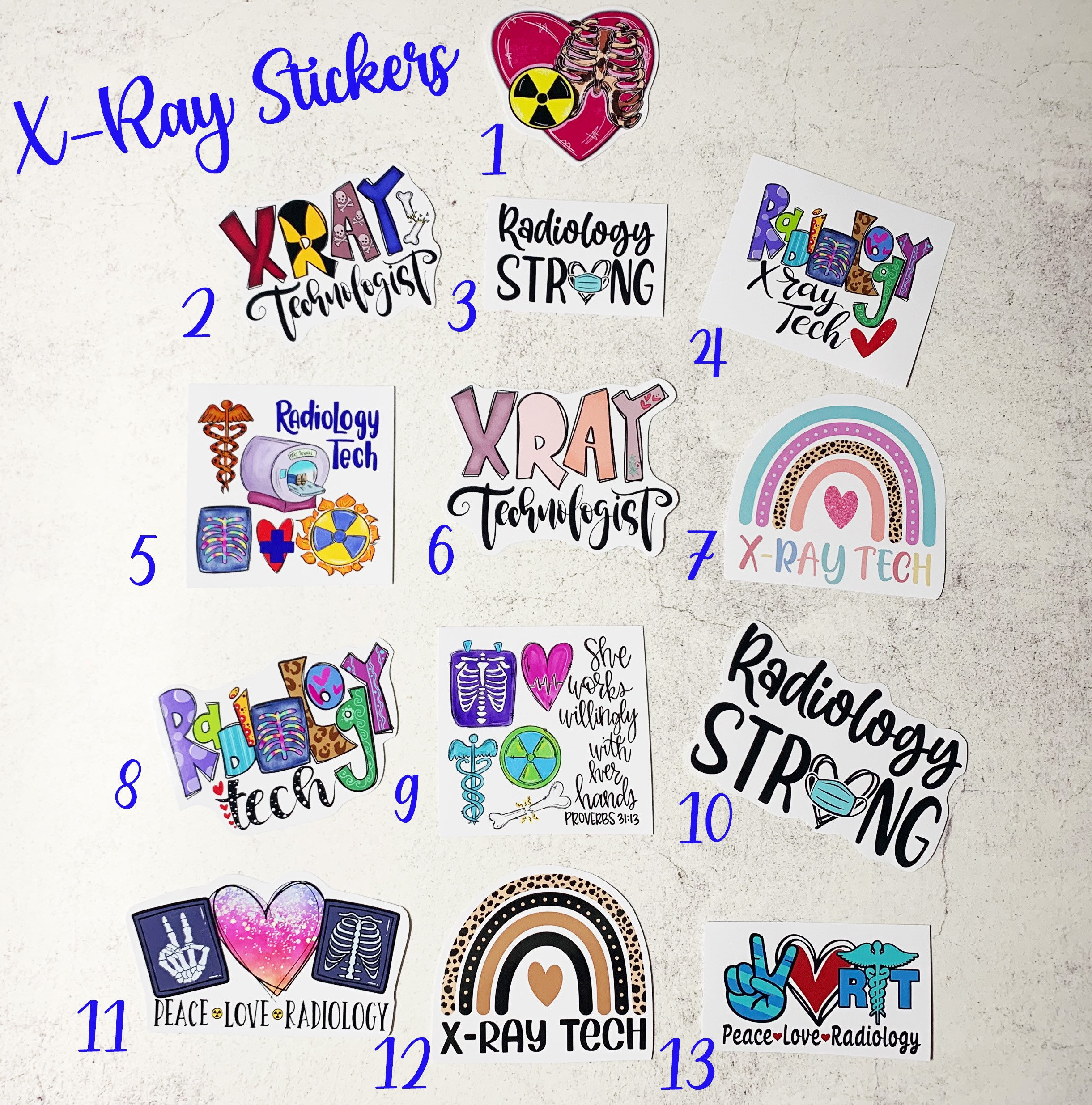 Cute X-ray Stickers - Etsy