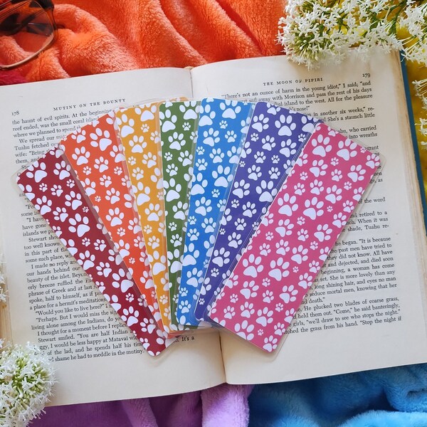 Paw Print Bookmark - Etsy