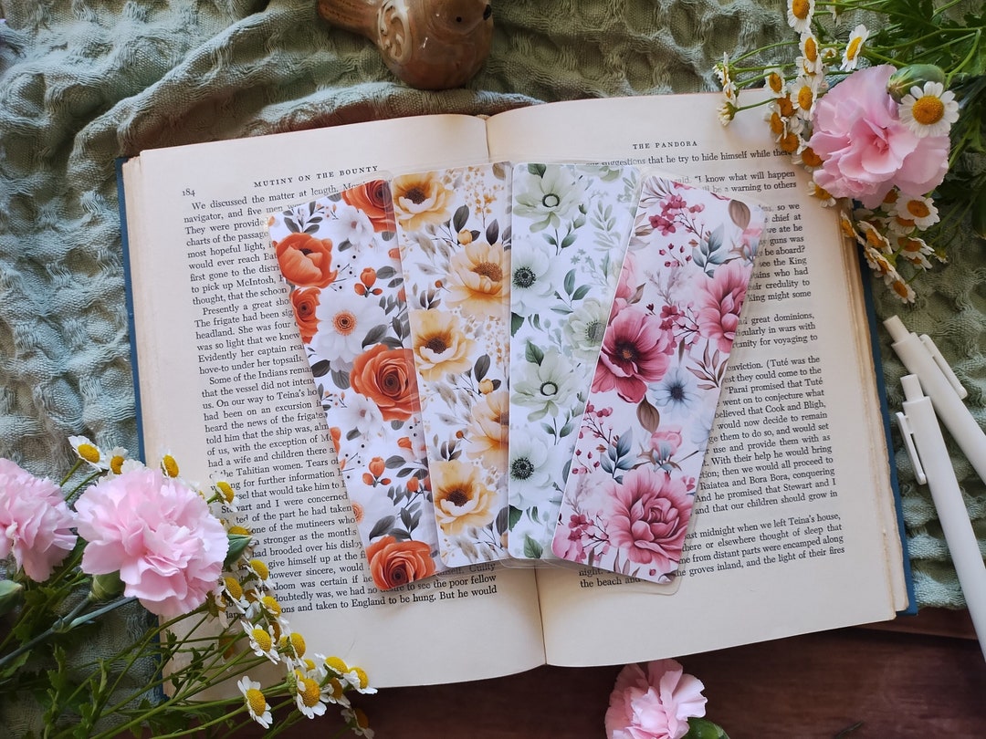 DREAMY FLORALS Bookmark Collection | Floral Double-sided Laminated ...