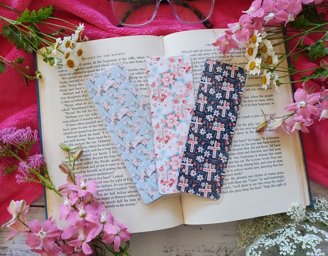 CHRISTIAN RELIGIOUS Bookmark Collection 1 | Floral Double-sided ...