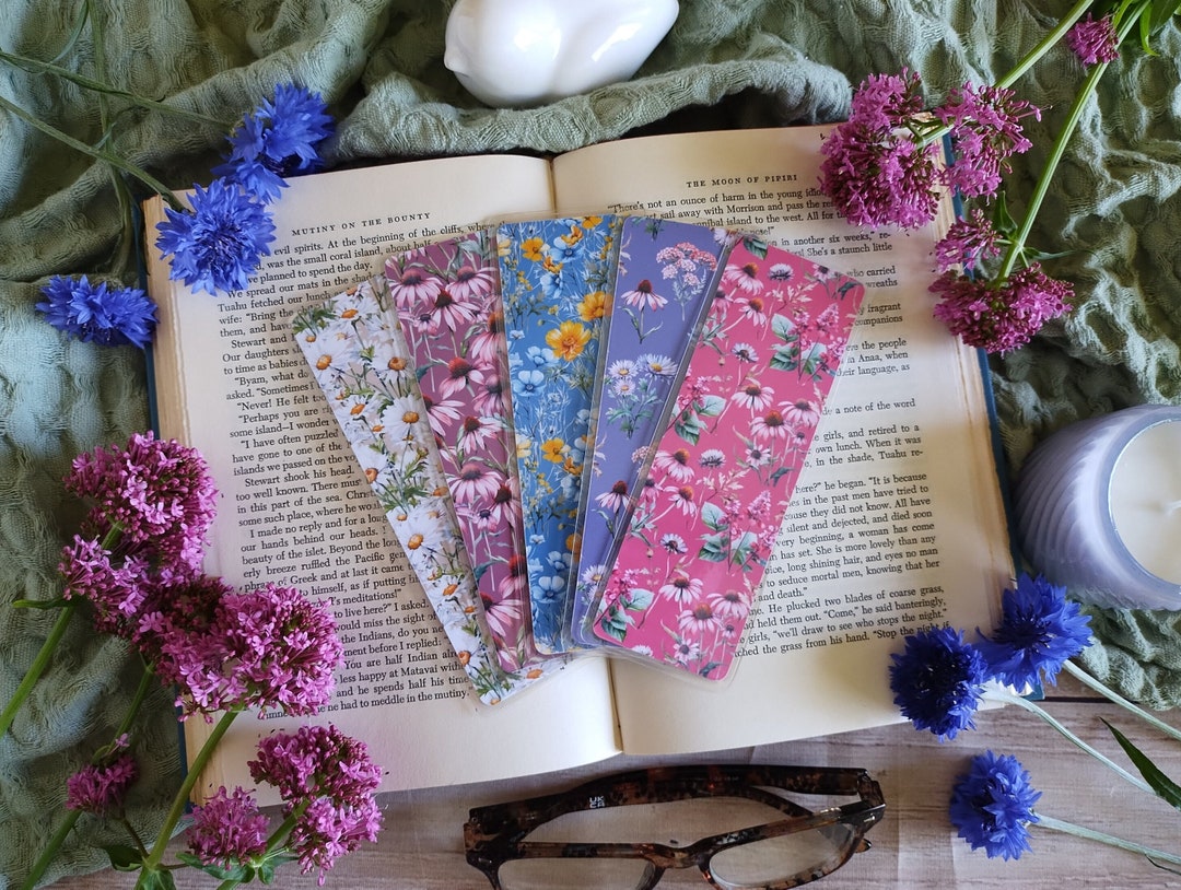 BOTANICAL WILDFLOWERS Bookmark Collection | Floral Double-sided ...