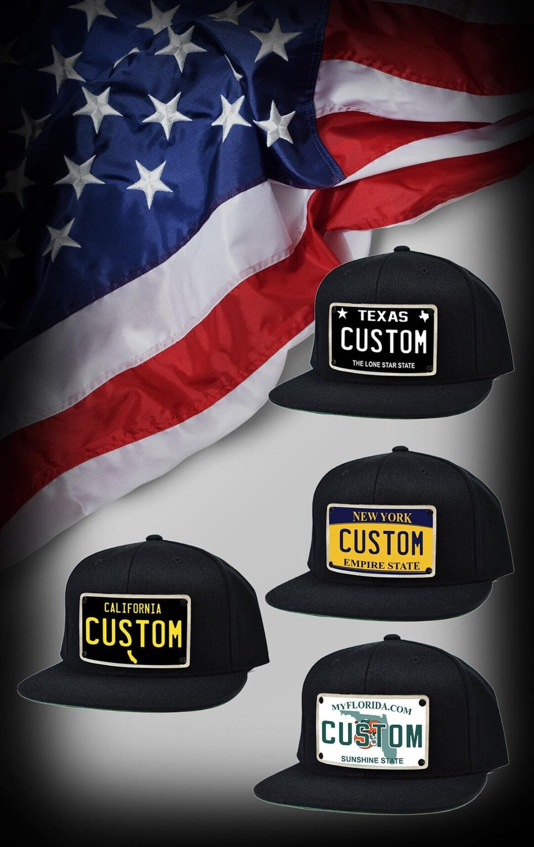 U.S License Plate Hat - Customizable Leather Patch - Etsy