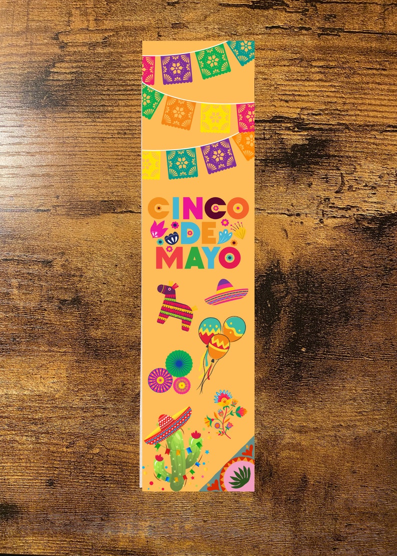 Cinco De Mayo Collage Bookmark Colorful Minimalist Simple - Etsy