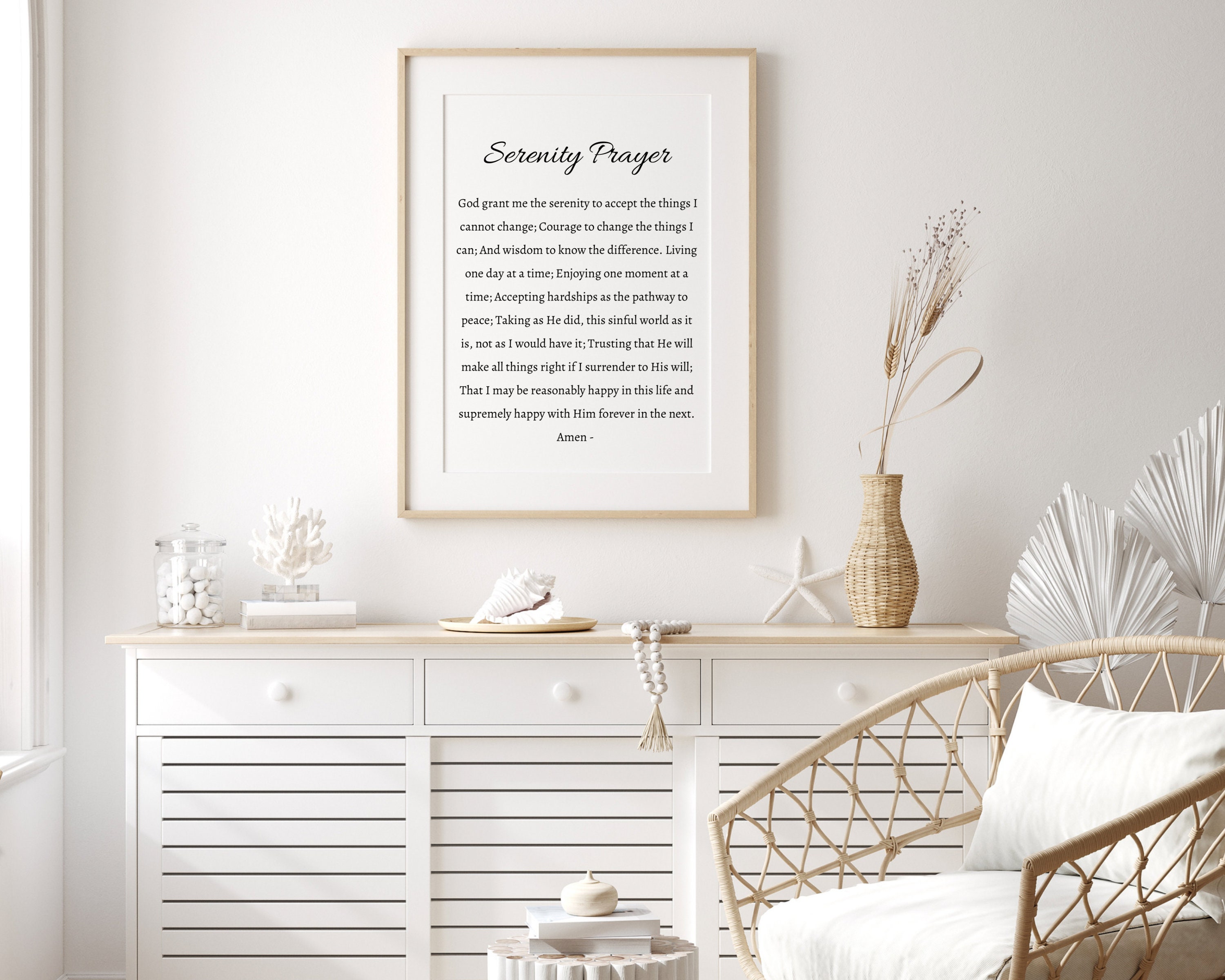 Serenity Prayer Wall Art Full Serenity Prayer Print Christian Decor God Grant Me The Serenity
