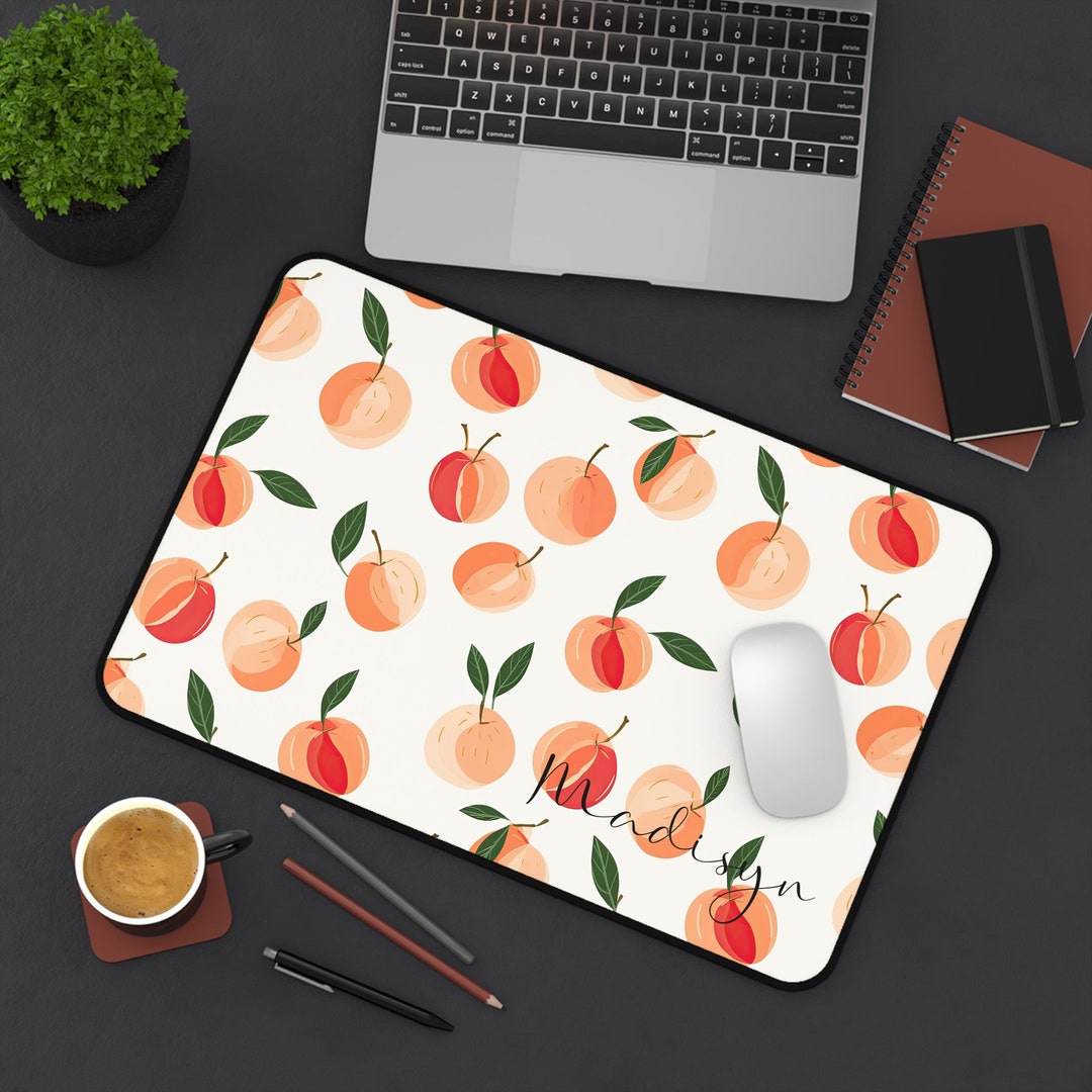 Large Mousepad Desk Mat Aesthetic Peaches Cute Desk Mat Office Decor ...
