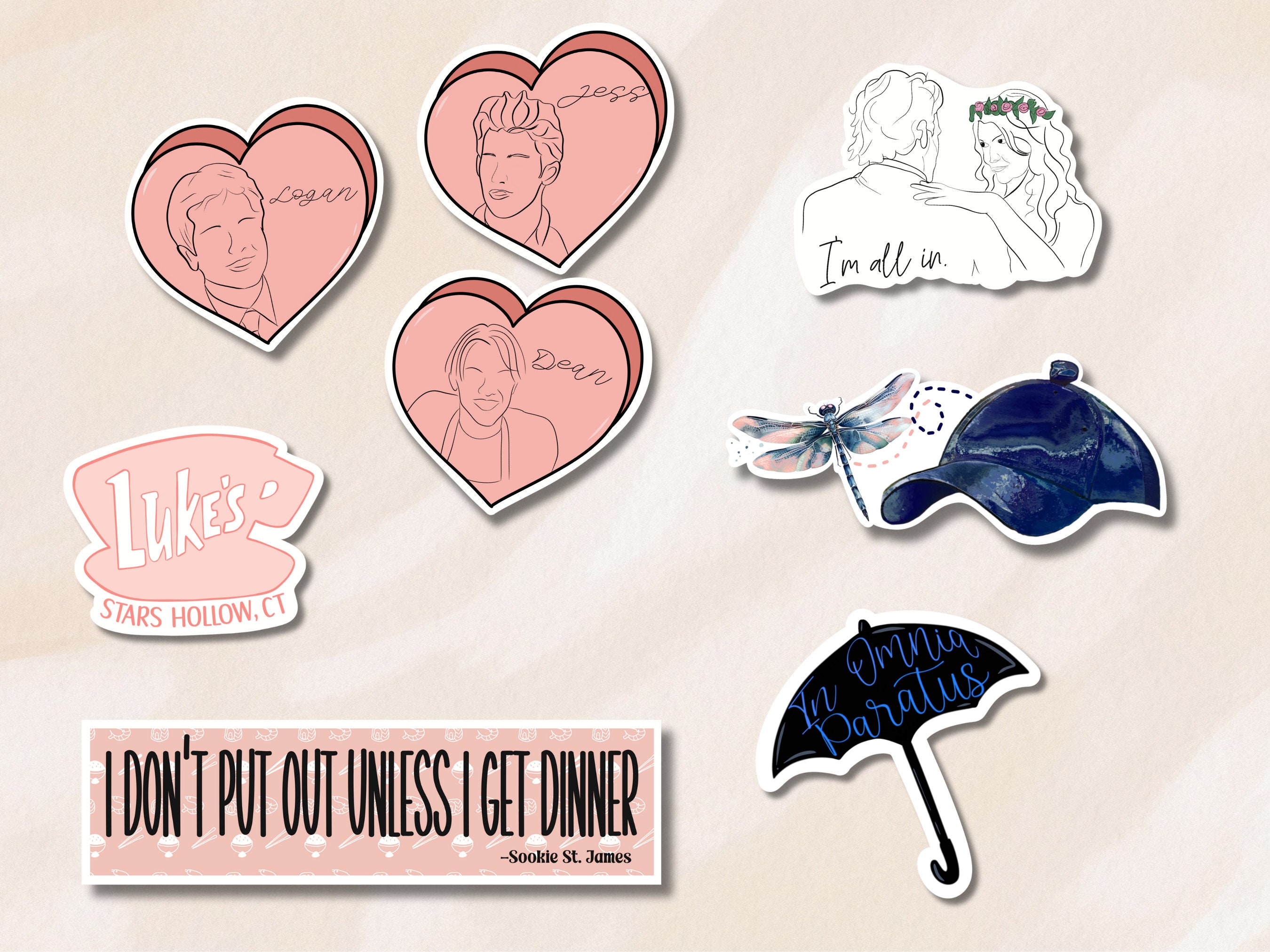 Gilmore Girl Gifts for Her Gilmore Girl Sticker Set Aesthetic Lukes ...