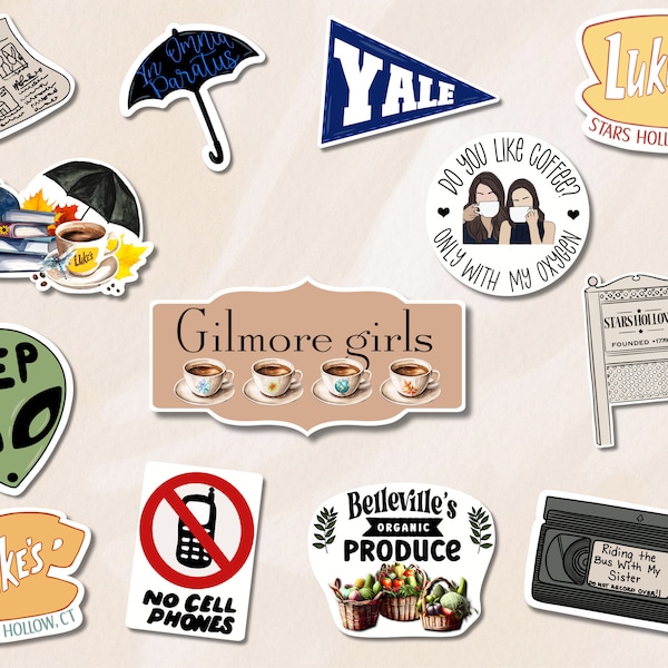 Gilmore Girl Stickers for Water Bottle - Etsy