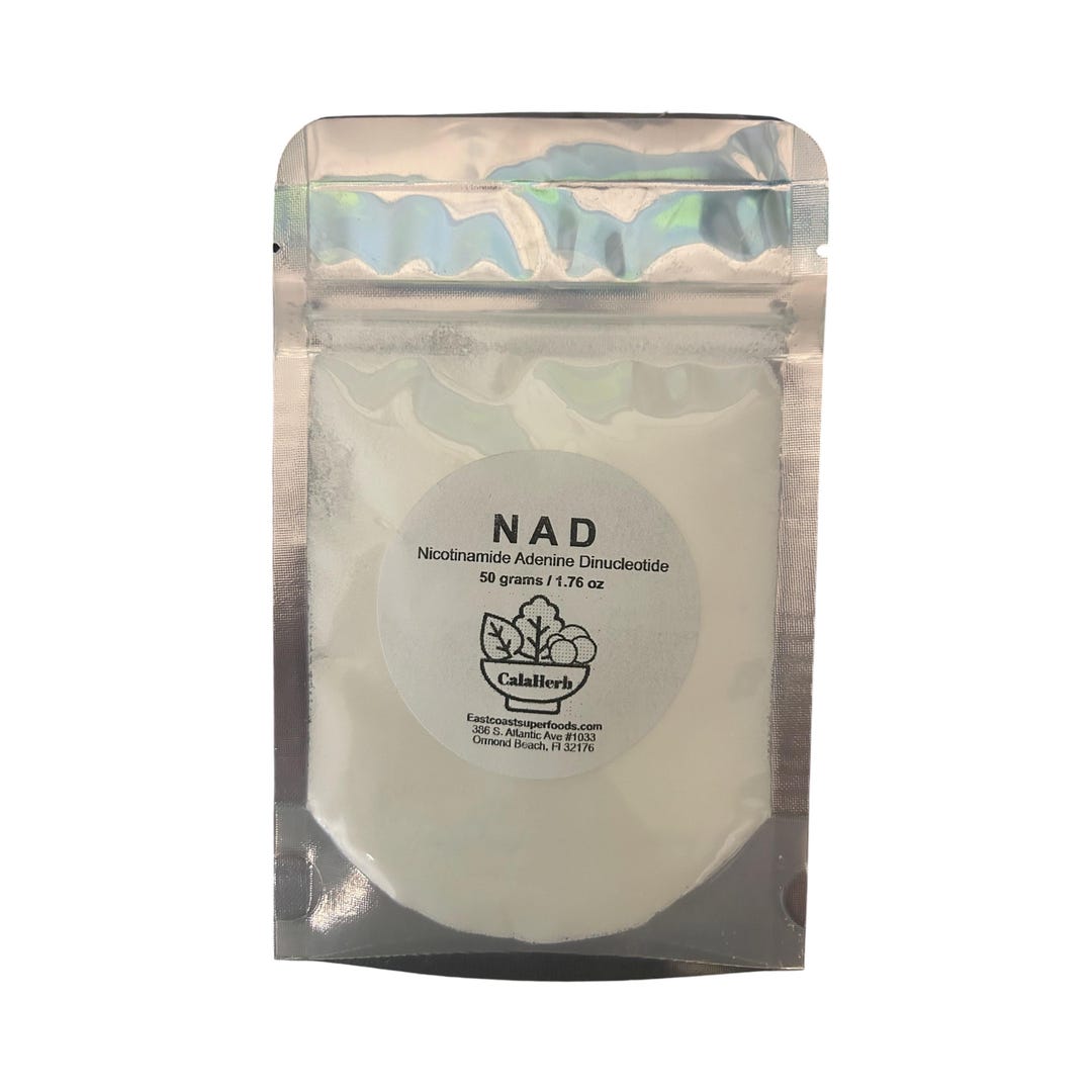 NAD Powder - Nicotinamide Adenine Dinucleotide 500mg per Serving 50 G ...