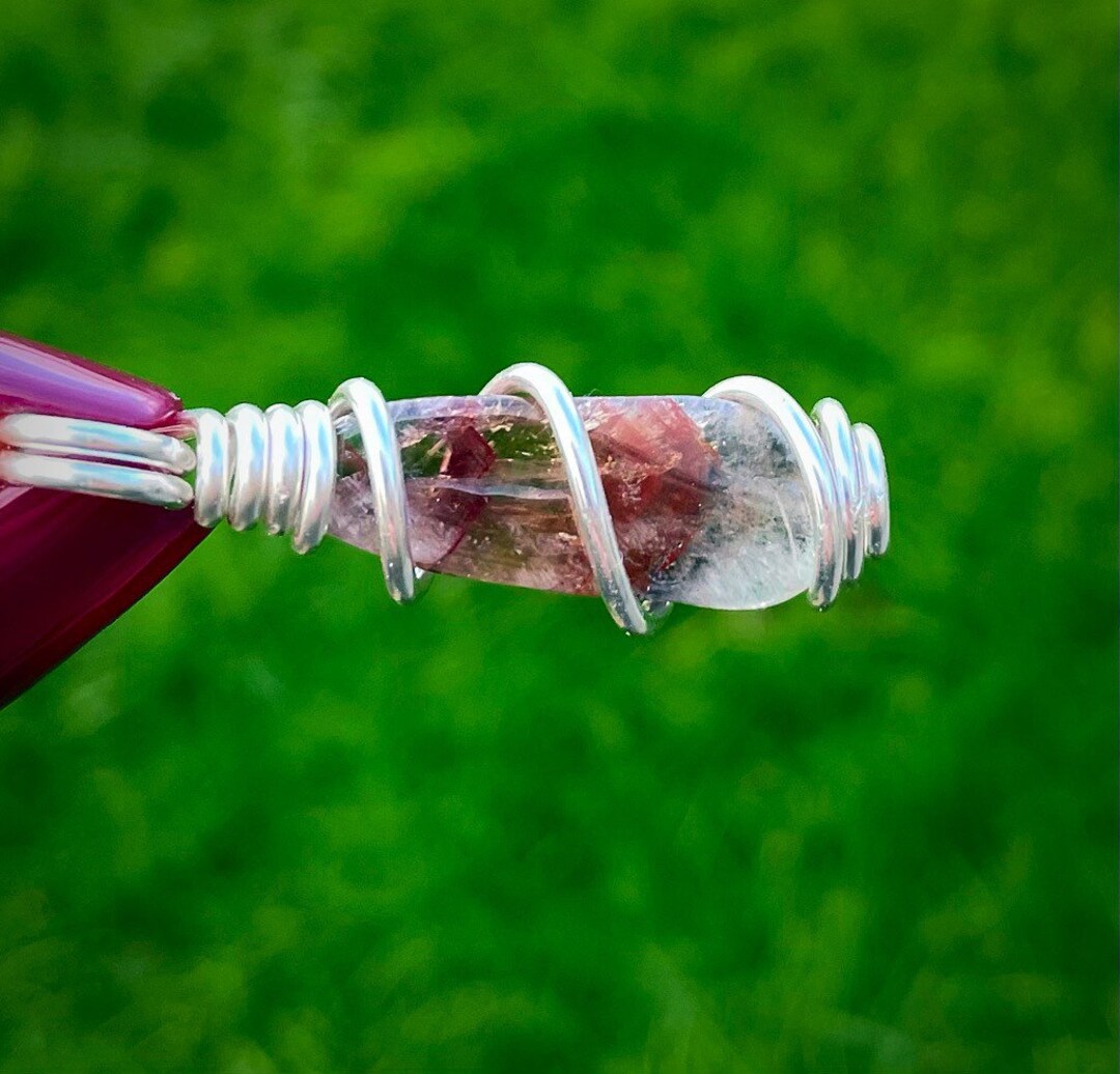 Higher Realms Gorgeous Red Tip Super Seven Crystal Pendant Ascension ...