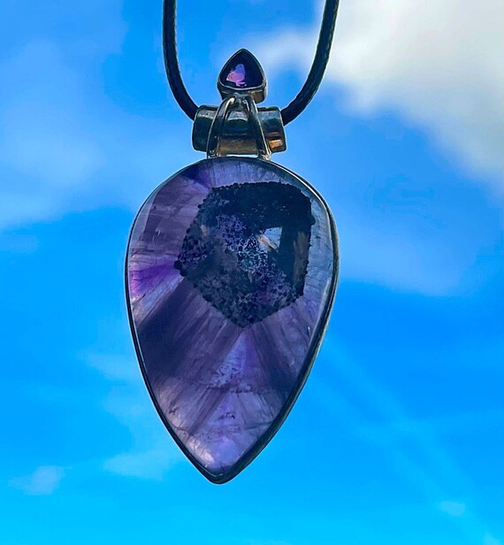 Very Rare Auralite 23 and Amethyst Stargate Crystal Pendant - Etsy