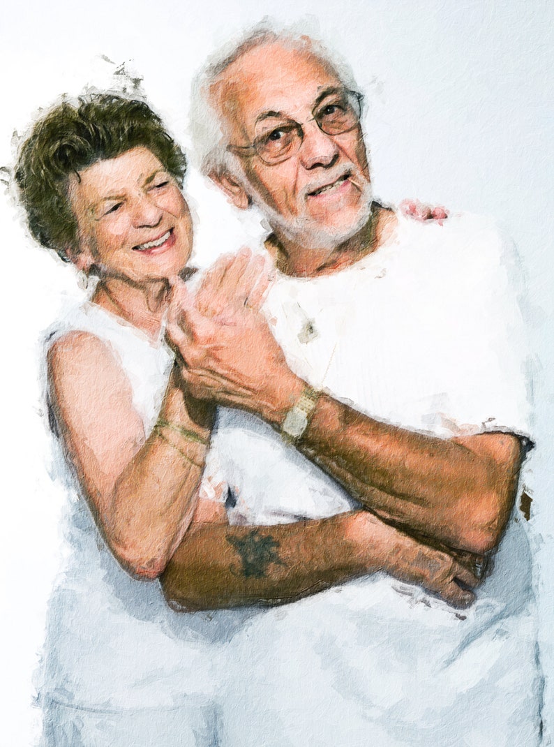 Custom Digital Grandparents Day Portrait: Grandpa, Grandma & Grandson ...