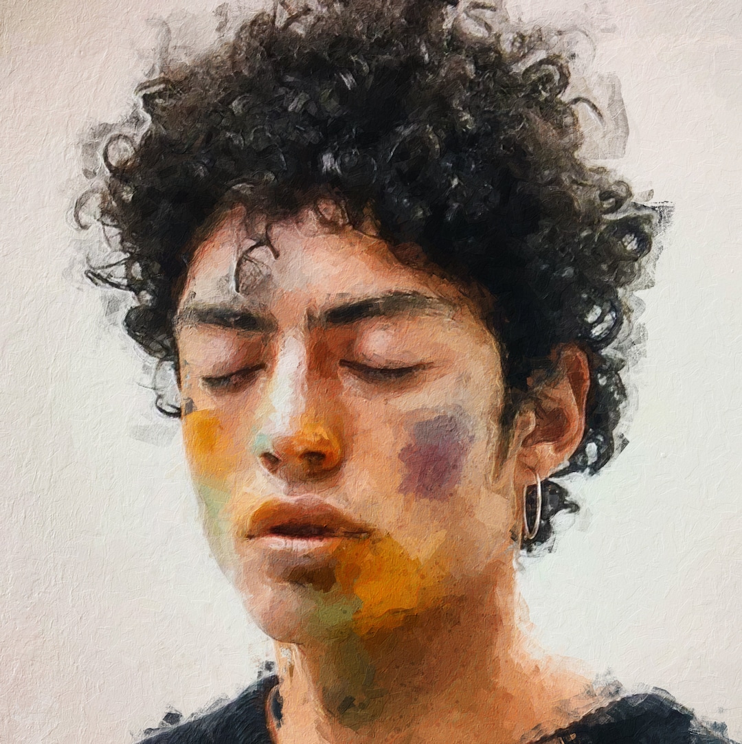 Personalized Digital Portrait Watercolor, Wall Decoration, Illustration ...