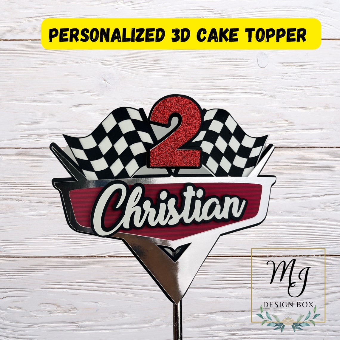 3D Cars Cake Topper Personalized Cars Cake Topper Race - Etsy