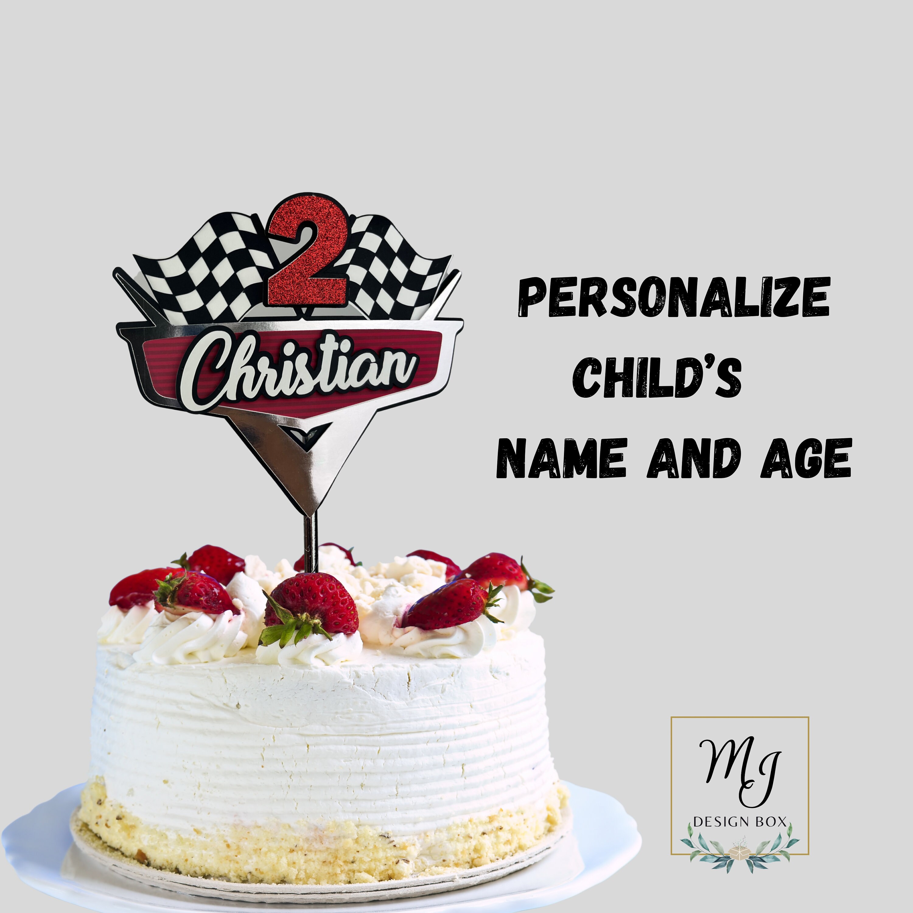3D Cars Cake Topper Personalized Cars Cake Topper Race - Etsy