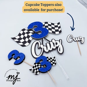 Race Cars Cake Topper - Pink Race Car Birthday - Personalized Cake ...