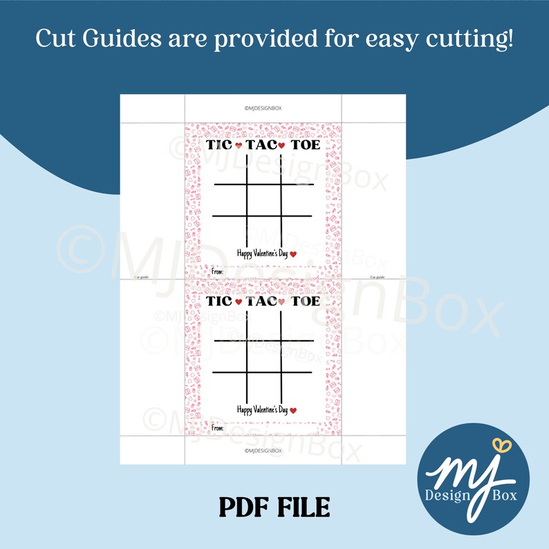 Tic Tac Toe Valentines Card Printable Valentine Card Printable Tic Tac ...